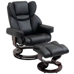 HOMCOM Relaxsessel mit Hocker drehbarer Ruhesessel TV-Sessel mit Liegefunktion