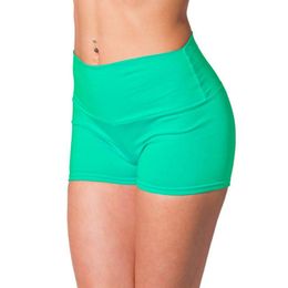 Alkato Yogashorts Alkato Damen Shorts mit Hohem Bund Hotpants Radlerhose Long Shorts