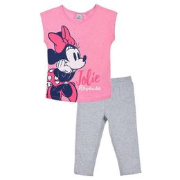 Disney Minnie Mouse Schlafanzug Kinder Mädchen Schlafanzug Kinder Pyjama kurzarm Shirt + Schlaf-Hose (2 tlg) Mini Maus