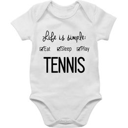 Shirtracer Shirtbody Life is simple Tennis Sport & Bewegung Baby