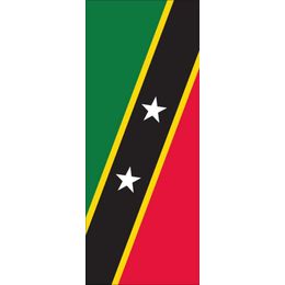 flaggenmeer Flagge Flagge St. Kitts und Nevis 110 g/m² Hochformat