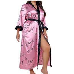 Wrathquake Pyjama Sexy langes Nachthemd mit Blumenmuster für Damen in Übergröße