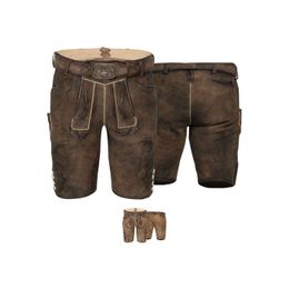 Spieth & Wensky Spieth & Wensky Trachtenlederhose Wolverine-Hose WOLVERINE Herren Trachtenhose Lederhose kurzhose Gürtel Ziegenvelour