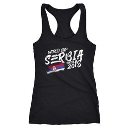MoonWorks Tanktop Damen Tanktop Serbien Serbia Србија Fußball WM Weltmeisterschaft 2018 World Cup Fan-Shirt MoonWorks®
