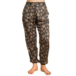 PANASIAM Stoffhose Relaxed pants geometric style aus 100 %Baumwolle bequeme Damenhose mit Taschen Gummibund hinten Freizeithose Chillhose Relaxhose