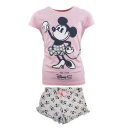 Disney Pyjama Minnie Mouse 100 Years Mädchen kurzarm Pyjama Gr. 140 bis 164