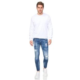 Denim Distriqt Skinny-fit-Jeans Super stretchige Skinny Jeans im Destroyed Look DH-BI