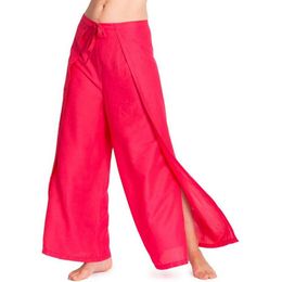 PANASIAM Stoffhose Sunshine Pants Wickelhose einfarbig – natürliche Viskose Palazzohose langer Boho Hosenrock Haremshose Pareo Hose