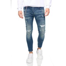 Denim Distriqt Skinny-fit-Jeans Super stretchige Skinny Jeans im Destroyed Look DH-BI