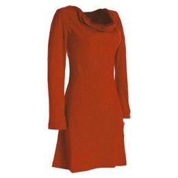 Vishes Jerseykleid Langarm Einfarbig Biobaumwolle Wasserfallkragen Long shirt