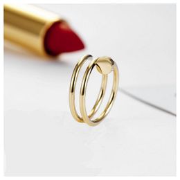 Eyecatcher Fingerring Nagel Ring Gold oder Rosé Handwerker Ring