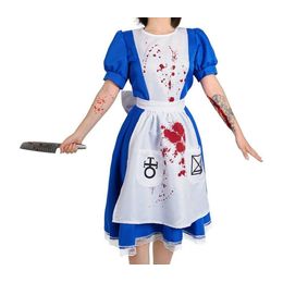 GalaxyCat Kostüm Horror Dienstmädchen Kleid mit blutiger Schürze