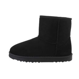 Ital-Design Damen Snowboots Freizeit Snowboots Flach Flache Stiefeletten in Schwarz