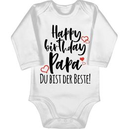 Shirtracer Shirtbody Happy Birthday Papa Strampler Baby Mädchen & Junge