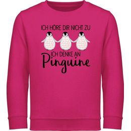 Shirtracer Sweatshirt Ich denke an Pinguine Tiermotiv Animal Print