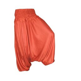 PANASIAM Pumphose Aladinhose einfarbig Haremshose aus 100% natürlicher Viskose Pumphose für Damen bequeme Freizeithose Pluderhose