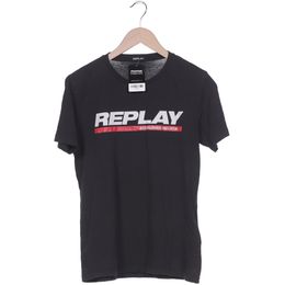 Replay Herren T-Shirt, schwarz