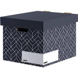 Archivbox BANKERS BOX® Décor, FSC®-zertifizierter Karton, L 390 x B 340 x H 291 mm, für DIN A4-Formate, mitternachtsblau, 5 Stück