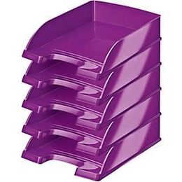 Leitz® Ablagekorb Wow 5226, DIN A4, 5 Stück, violett