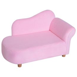 HOMCOM Kindersofa Mini Kinder Sessel Baby Sessel Sofa Chaiselongue Rosa