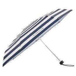Tom Tailor Unisex Gestreifter Regenschirm im Mini-Format, blau, Gr. ONESIZE