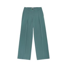 Tom Tailor Damen Lea Wide Leg Hose mit recyceltem Polyester, grün, Uni, Gr. 44/32