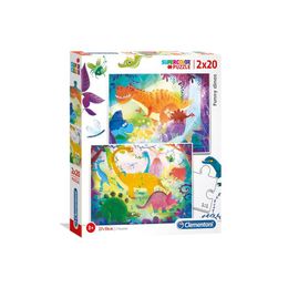 Clementoni Puzzle Funny dinosaurs 2x20st.