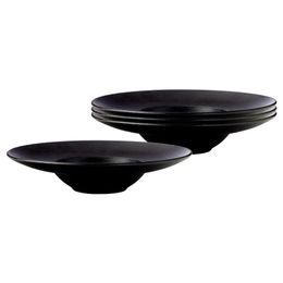 Maxwell & Williams Maxwell & Williams Pasta- und Suppenteller Caviar Black ø 28 cm 4er Set