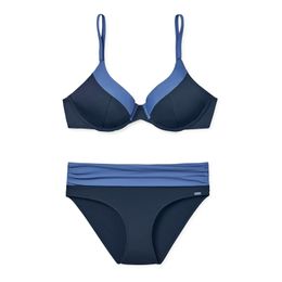 Schiesser Damen Bügel-Bikini Aqua Sea Blossom