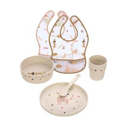 Lässig Lässig Kindergeschirrset mit 2 Lätzchen Little Mateys 6er Set