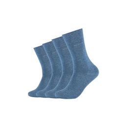 Camano Socken (Packung, 4-Paar) Mit verstärktem Fersen- und Zehenbereich, blau