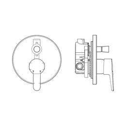 Ideal Standard Badearmatur Unterputz Connect Blue, Bausatz 2, Chrom A5837AA