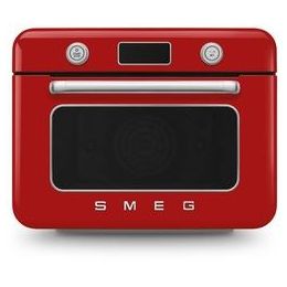 Smeg COF01RDEU Kombi Tisch Backofen mit Dampfbackofen Wassertank Farbe: Rot