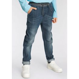 Arizona Stretch-Jeans mit schmalem Beinverlauf mit tollem Rippenbund, blau