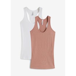 bonprix 2er-Pack Ripp-Tanktop