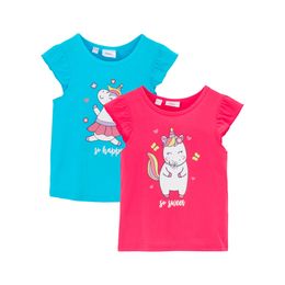 bonprix Mädchen T-Shirt (2er-Pack) aus Bio-Baumwolle