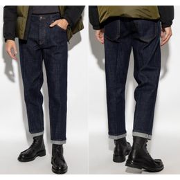 Emporio Armani Tapered-fit-Jeans Emporio Armani Jeans Loose Fit Pants Trouser Retro Hose Denim Navy Bl