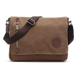 AquaBreeze Umhängetasche Retro Style Unisex Canvas Schulranzen Messenger Bag (1-tlg.