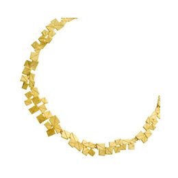 Vivien Lee Kette ohne Anhänger Halskette Collier Edelstahl vergoldet mattiert 42+5cm im Lapponia L