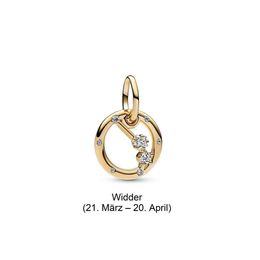Pandora Charm-Einhänger 762719C01 Charm-Anhänger Damen Sternzeichen Widder Zirkonia Vergoldet
