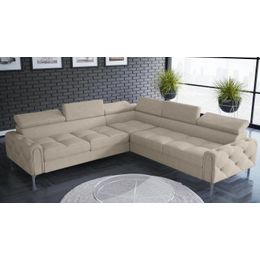 JVmoebel Ecksofa Graues Luxus Ecksofa Moderne Wohnlandschaft Polster Sofa Neu