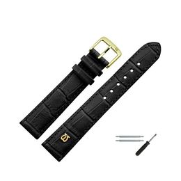 MARBURGER Uhrenarmband 22mm Leder Alligator Prägung