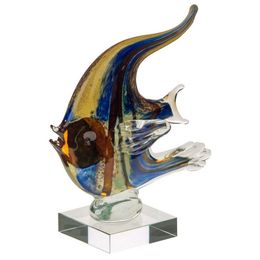 aubaho Dekofigur Glasfigur Figur Fisch Glas im Murano Antik Stil 22cm