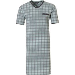 PASTUNETTE Nachthemd Herren Nachthemd mit kurzem Arm (1-tlg) Baumwolle