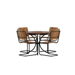 ebuy24 Garten-Essgruppe Holmsund Gartenset Tisch Ø103cm natur