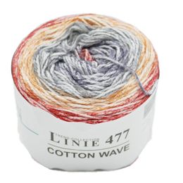 Online Garne Linie 477 Cotton Wave 100g Baumwollgarn mit Farbverlauf Häkelwolle