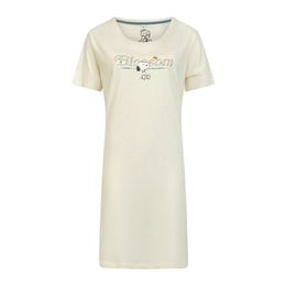ONOMATO! Nachthemd Peanuts Snoopy Damen Sommer Schlafshirt Nachtwäsche Nacht-Kleid Weiß