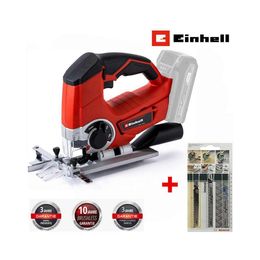 Einhell Akku-Stichsäge Akku-Stichsäge TE-JS 18/80 Li-Solo 18 V + 3 x Bosch Stichsägeblätter