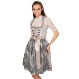 KRÜGER MADL & BUAM KRÜGER MADL & BUAM Trachtenkleid Mini Dirndl 2tlg. 50cm NESSA hellgrau