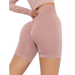 FIDDY Yogashorts Einfarbige enge Fitness-Po-Lifting-Yoga-Shorts